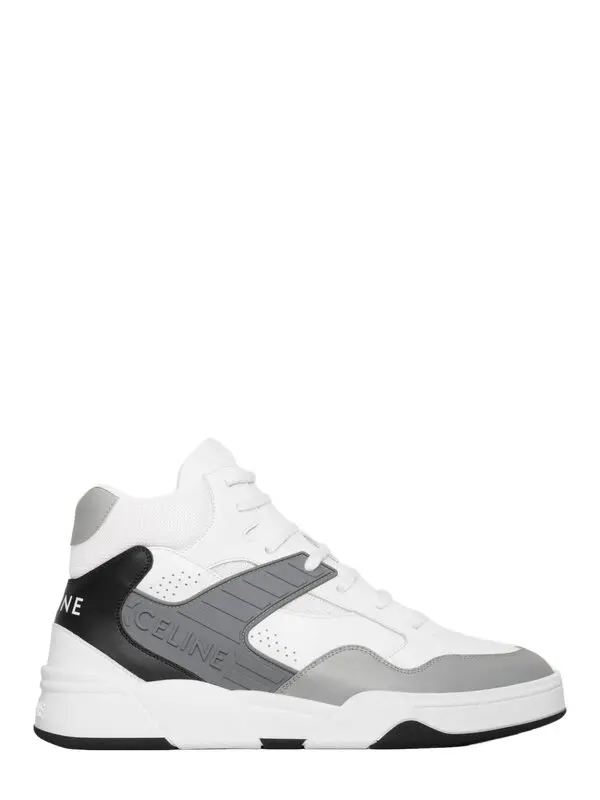 Celine High-top Sneakers With Embossed Logo Detail - White