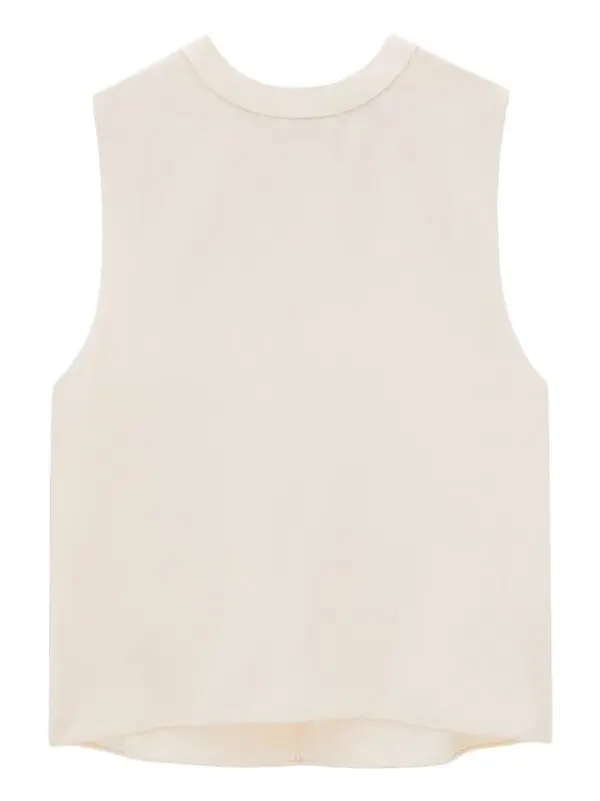 Saint Laurent Crewneck Sleeveless Top - Off-white