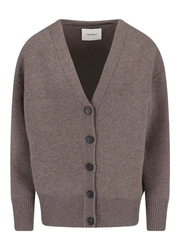 LISA YANG Amery V-neck Cardigan - Gray