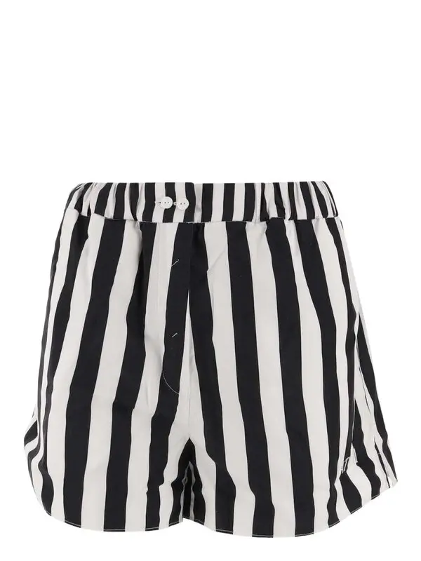 PATOU Riviera Striped Bermuda Shorts - Black