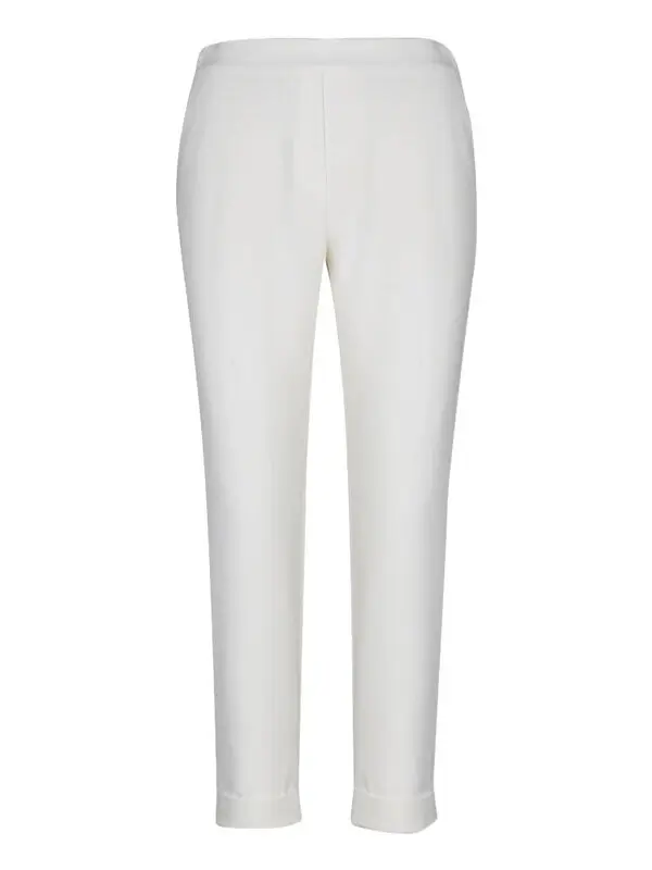P.a.r.o.s.h Slim Fit High Waisted Pants - White