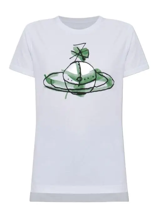 VIVIENNE WESTWOOD Orb Print Crewneck T-shirt - White
