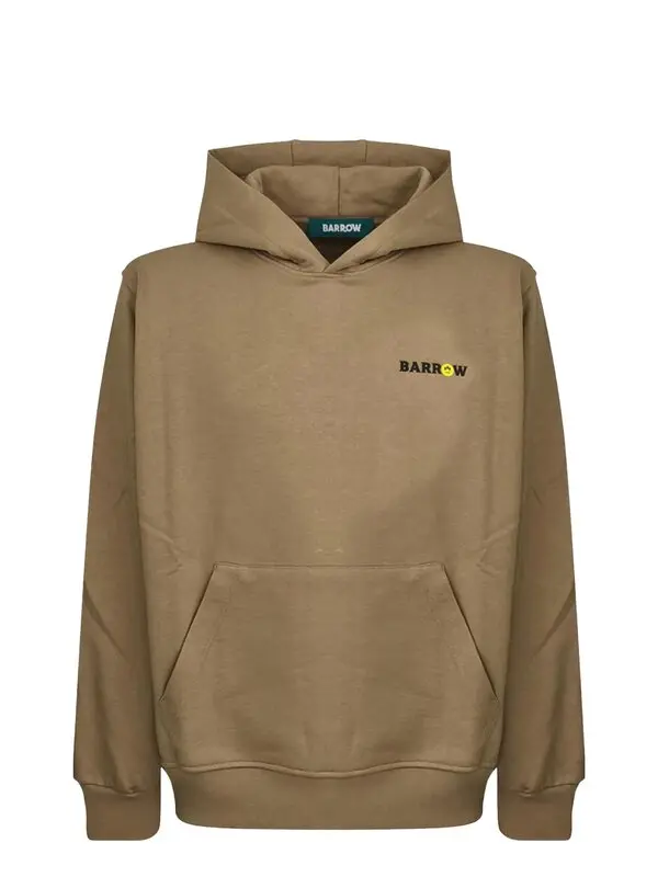 BARROW Face Printed Hoodie - Brown