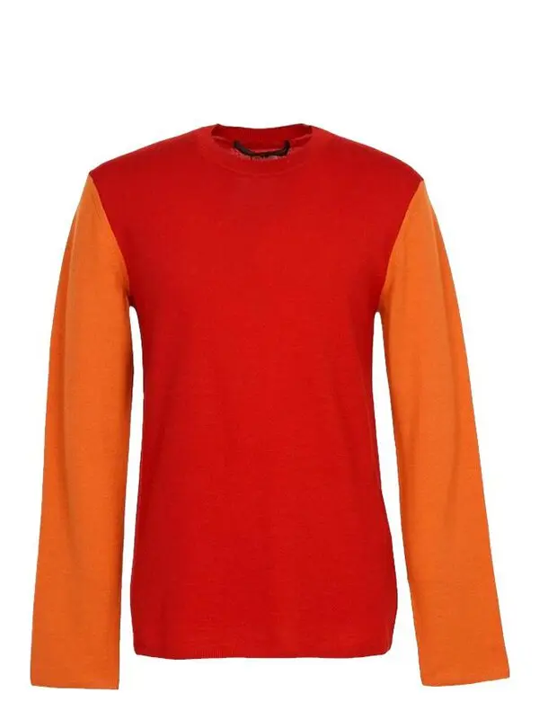 Comme Des Garçons Long-sleeved Crew Neck Sweater - Red