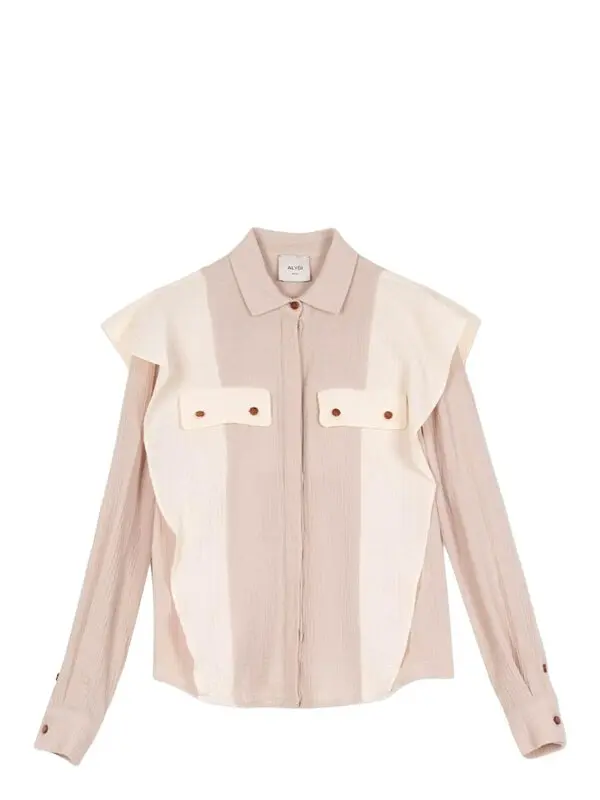 ALYSI Garza Long Sleeved Shirt - Nude