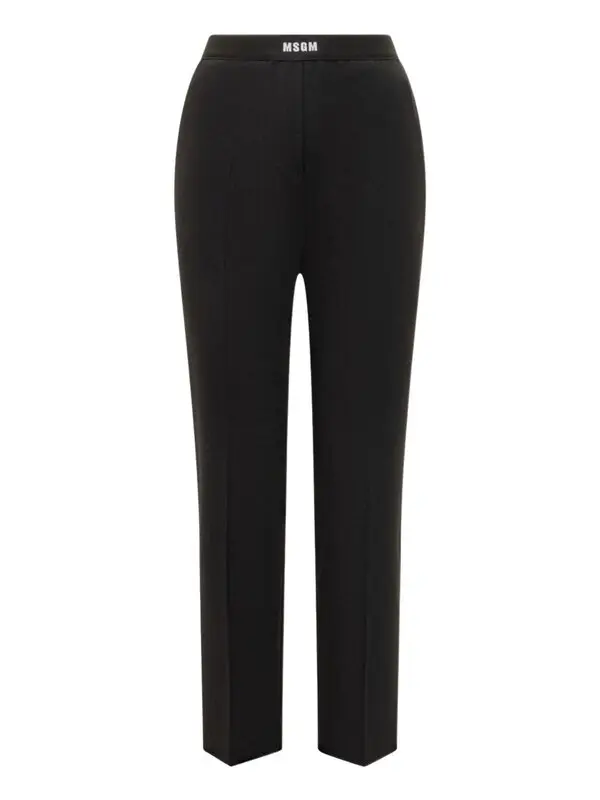 MSGM Logo Waistband Trousers - Black
