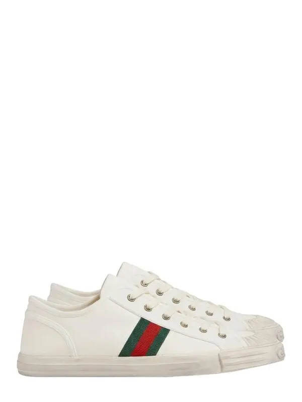 Gucci Stripe Detailed Low-top Sneakers - White