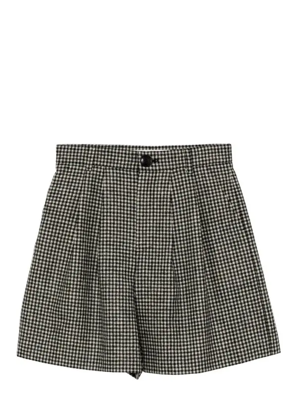 KIMHEKIM Checked Pleated Shorts - Black