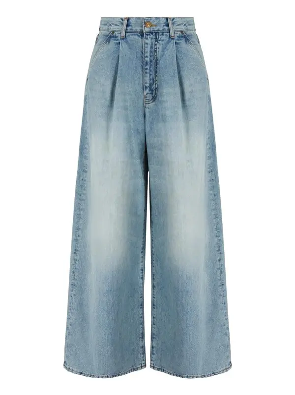 Armani Exchange Super Wide Leg Jeans - Blue