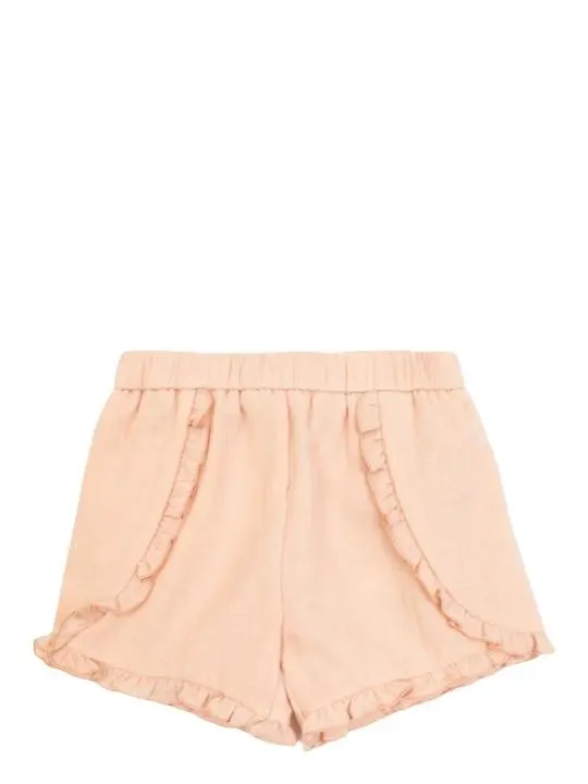 Moncler Ruffled Hem Elasticated Waist Shorts - Pink