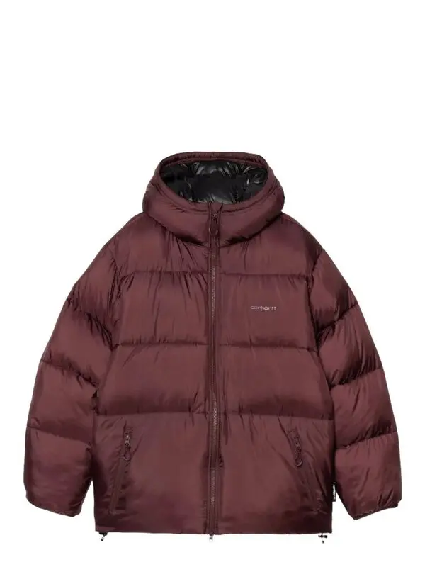 Carhartt Work In Progress Toronto Puffer Jacket With All-over Print Lining - Red