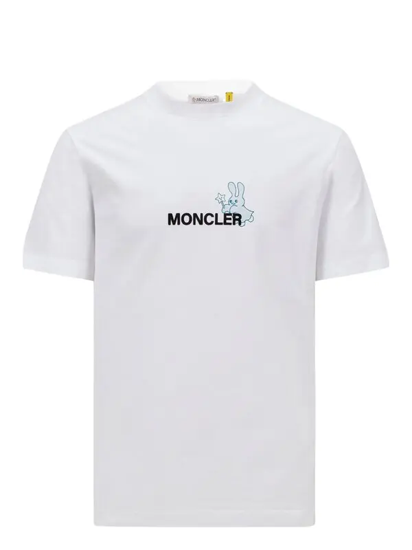 Moncler X Frgmt Cartoon Logo Cotton T-shirt - White