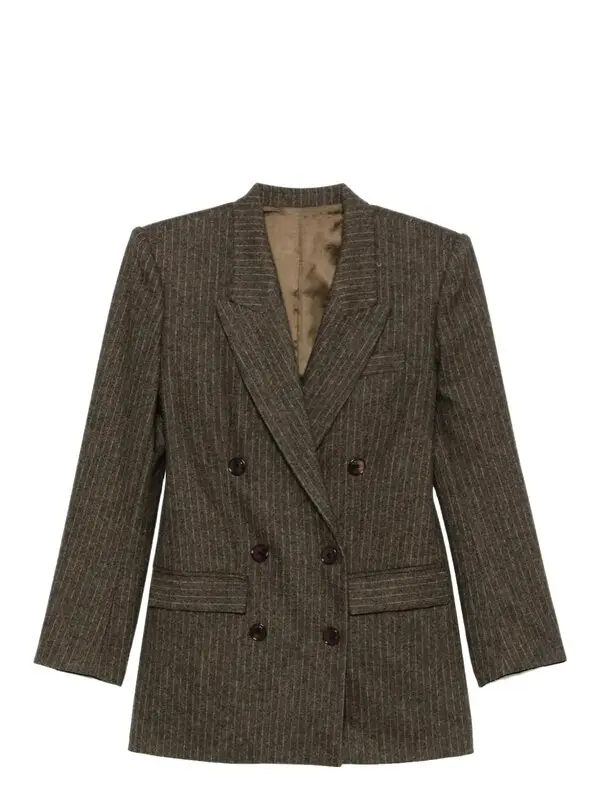 Isabel Marant Étoile Double-breasted Tailored Blazer With Vertical Stripes - No
