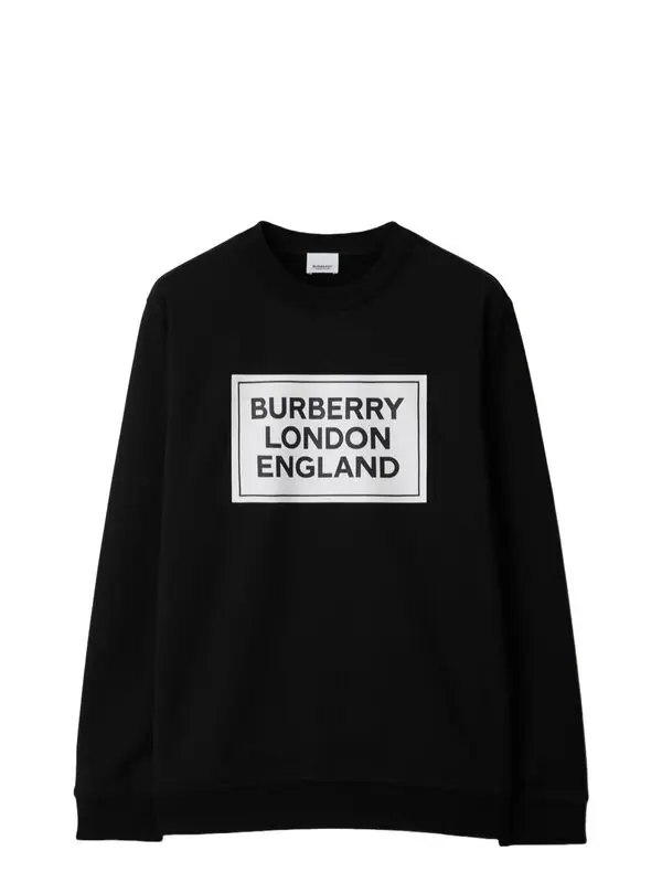 Burberry Crewneck Long Sleeve Hoodie - Black