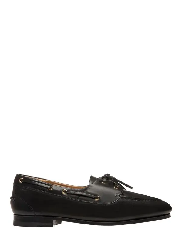 Bally Lace-up Boat Shoes - Black