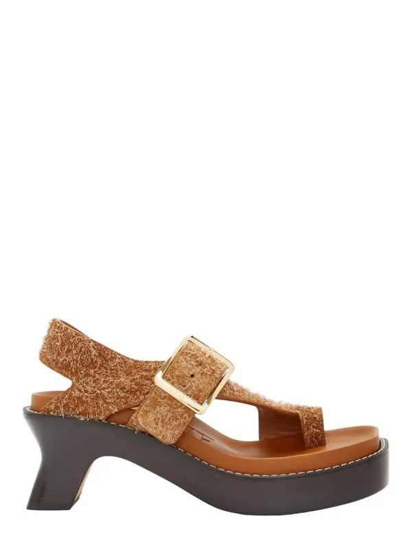 Loewe Ease Heeled Sandals - Brown