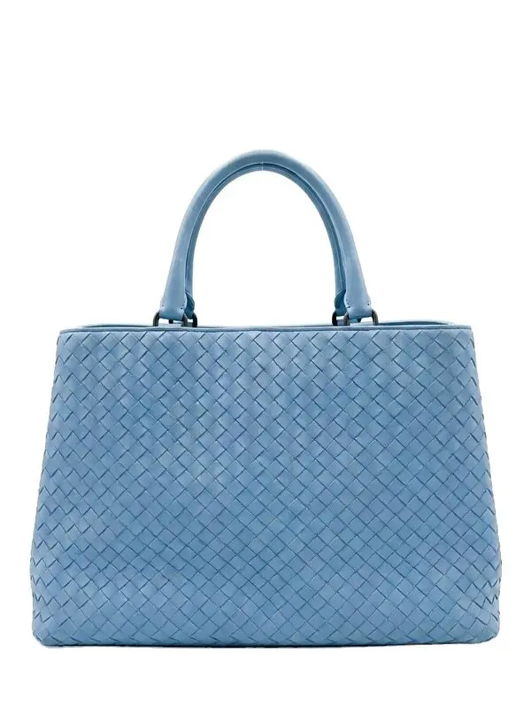 Bottega Veneta Woven Top Handle Handbag - Gray