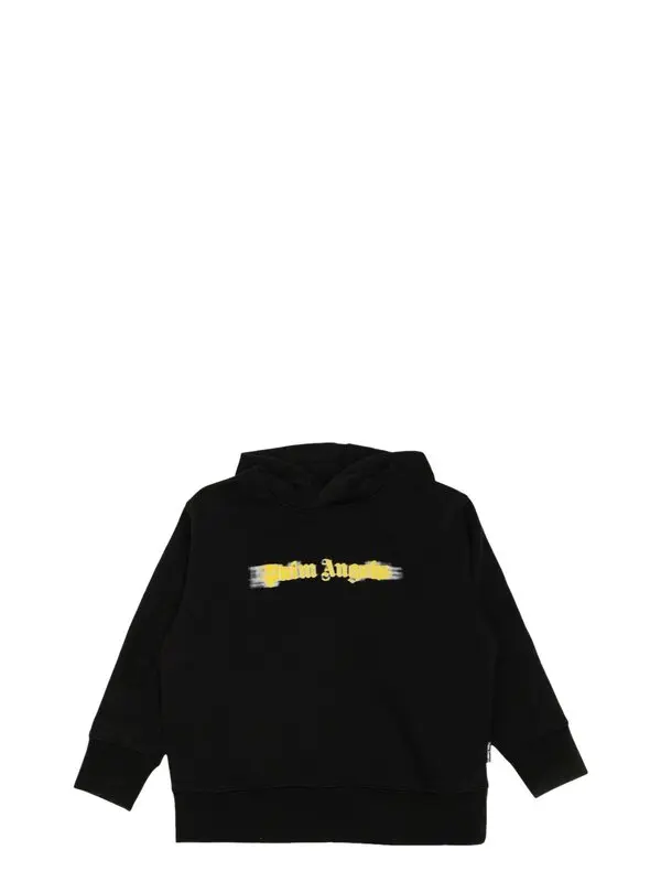 Palm Angels Logo-print Hoodie - Black