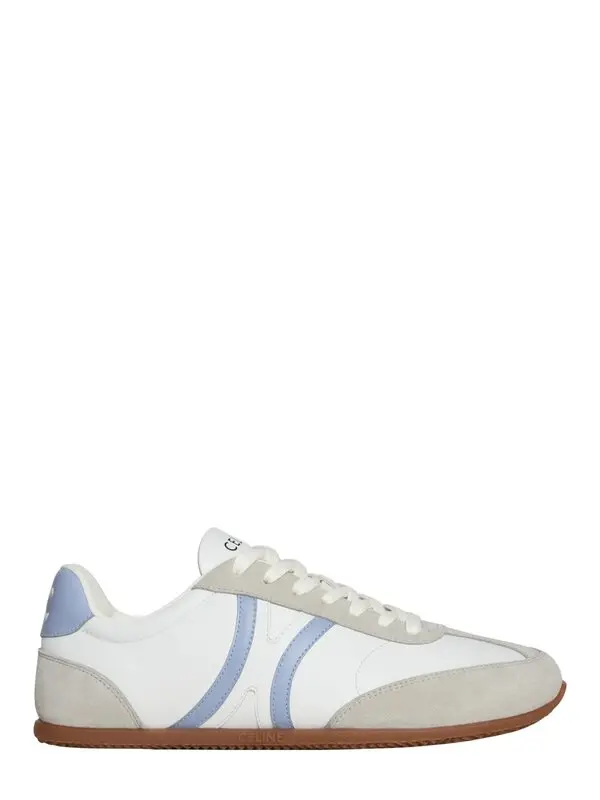 Celine Jogger Low Lace-up Sneaker In Calfskin And Suede Calfskin - White