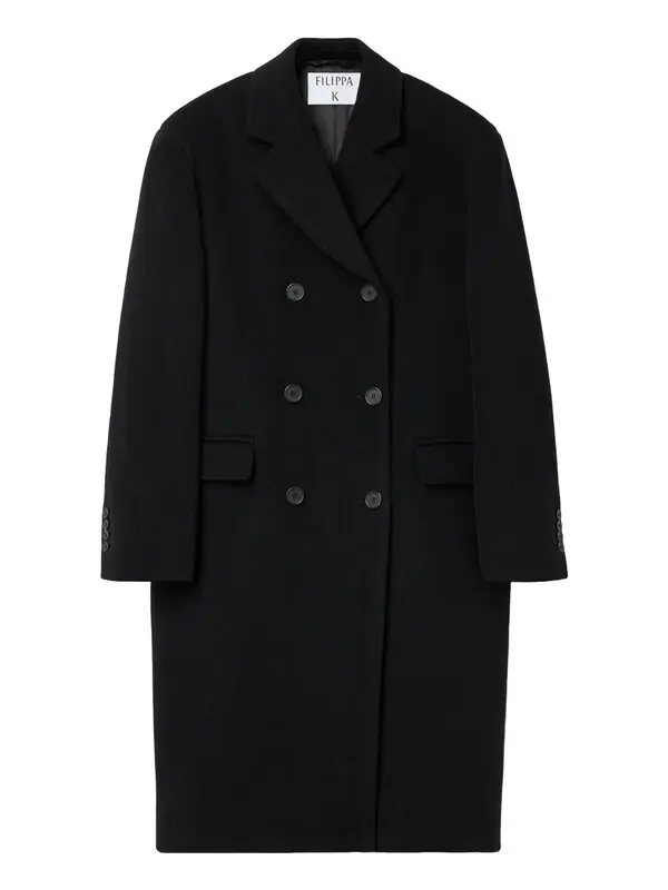 Filippa K Harper Double-breasted Coat - Black