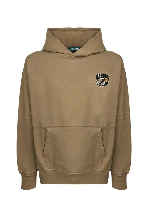 BARROW Teddy Bear Baseball Print Hoodie - Brown