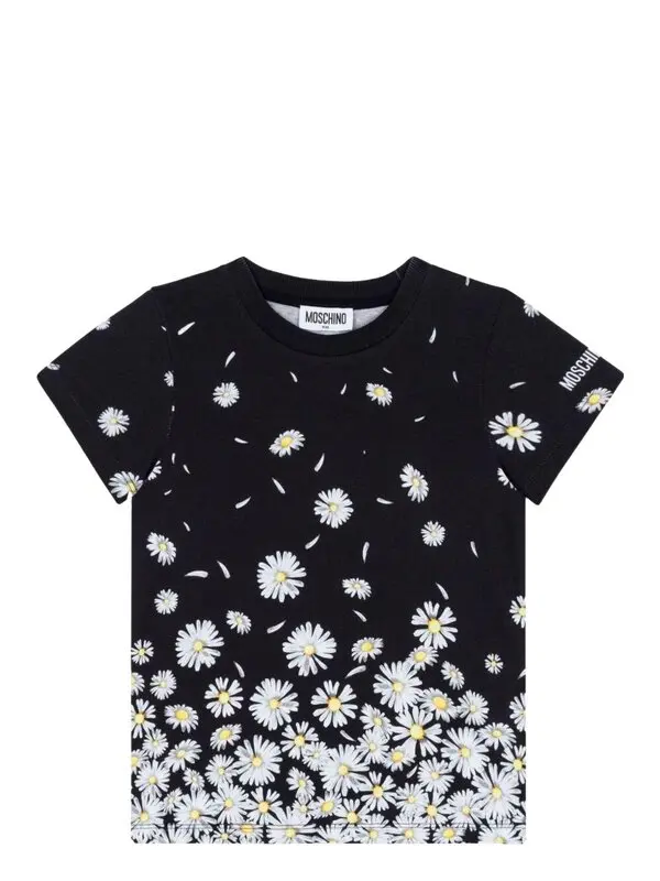 Moschino Daisy Print T-shirt - Black