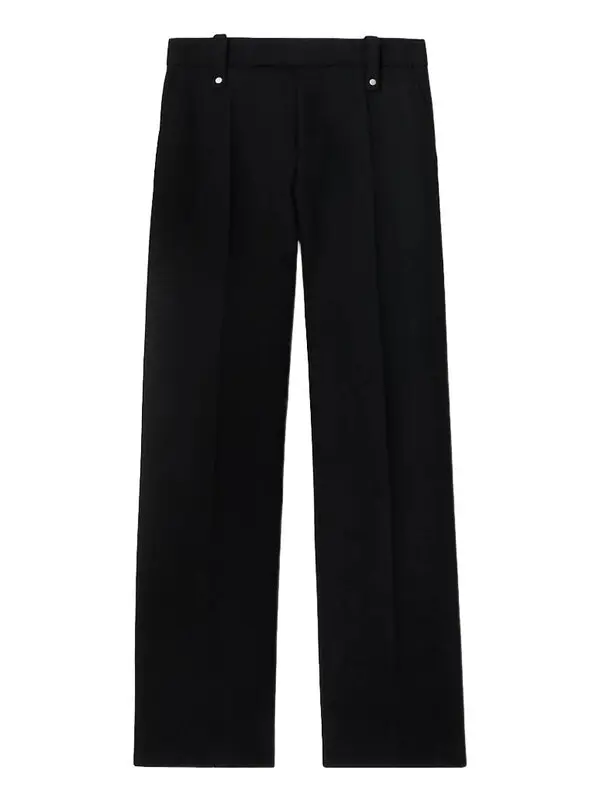 Burberry Pleat-detailed Straight-leg Trousers - Black