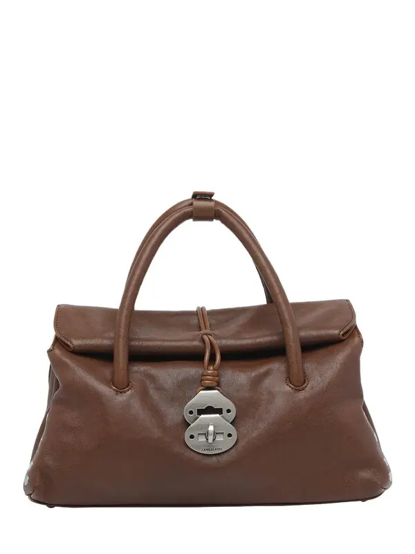 ZANELLATO Small Dotta Top Handle Bag - Brown