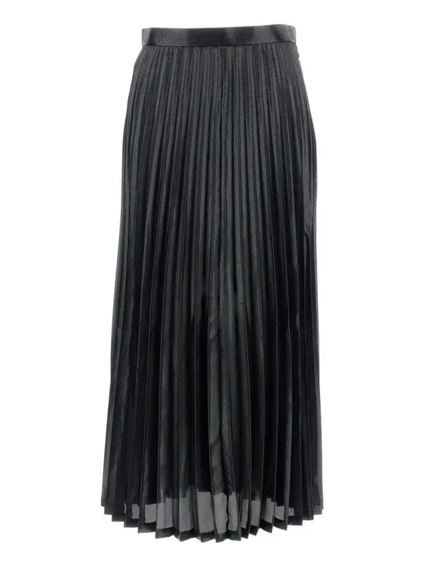 Junya Watanabe Pleated Midi Skirt - Black