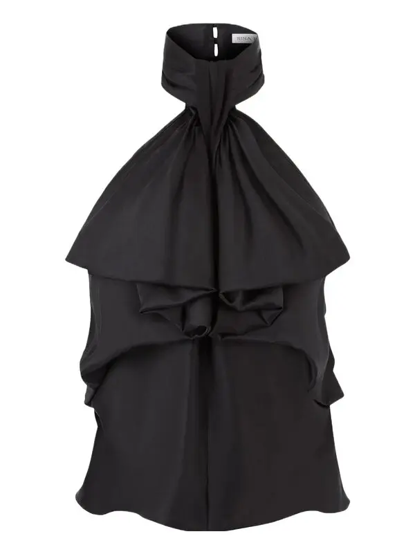 Nina Ricci Flowing Bow Halter Top - Black