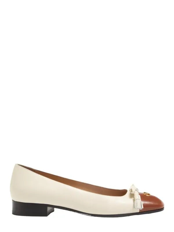 Valentino Garavani Vlogo Signature Ballet Flats - Butter/tobacco
