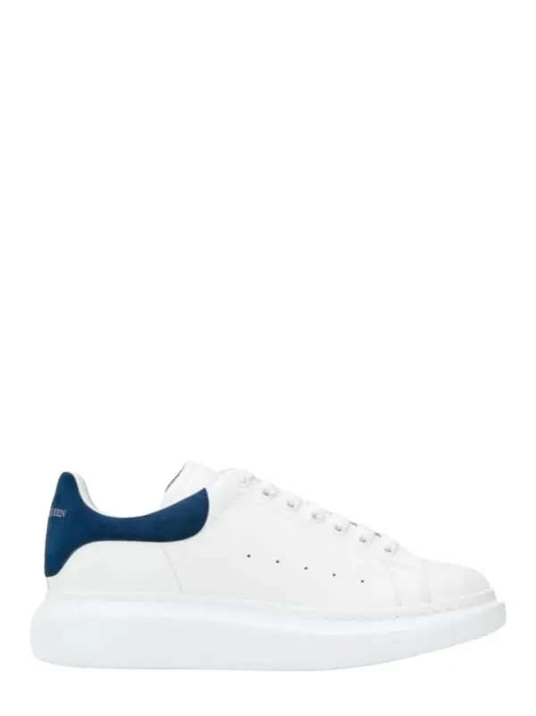 Alexander McQueen Oversized Lace-up Sneakers With Suede Heel Detail - White
