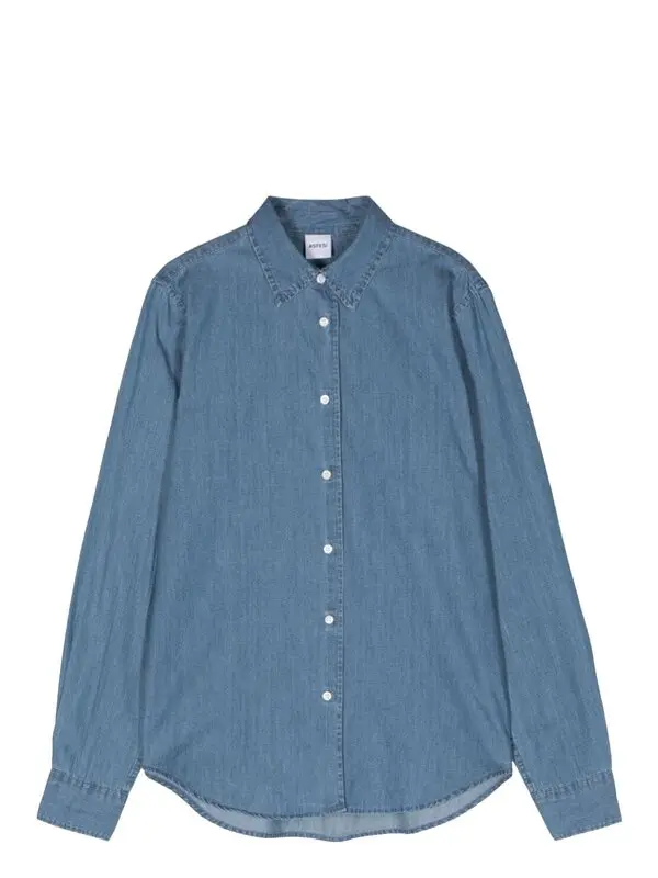 Aspesi Buttoned Denim Shirt - Blue