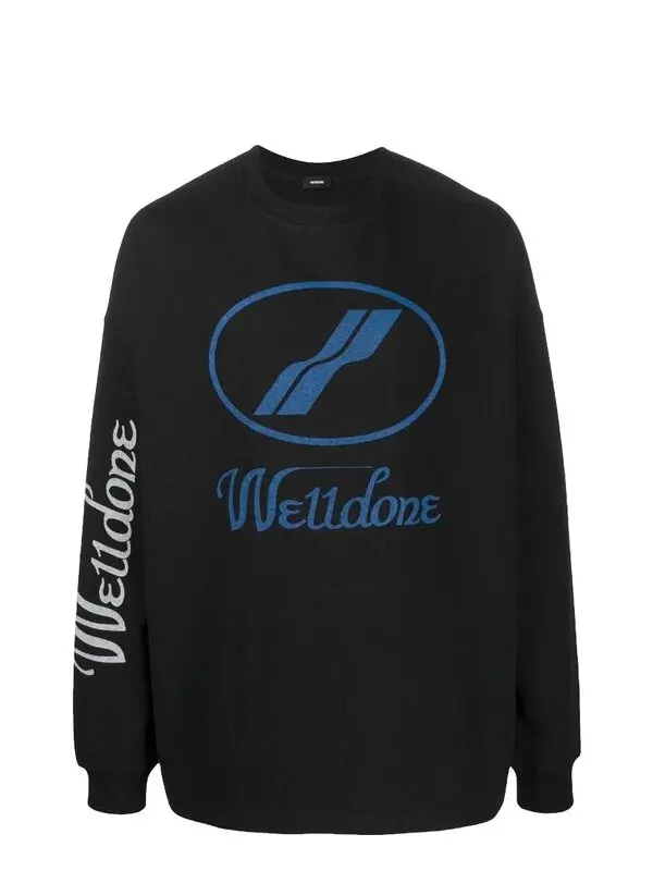 We11Done Oversized Logo Sweatshirt - Black