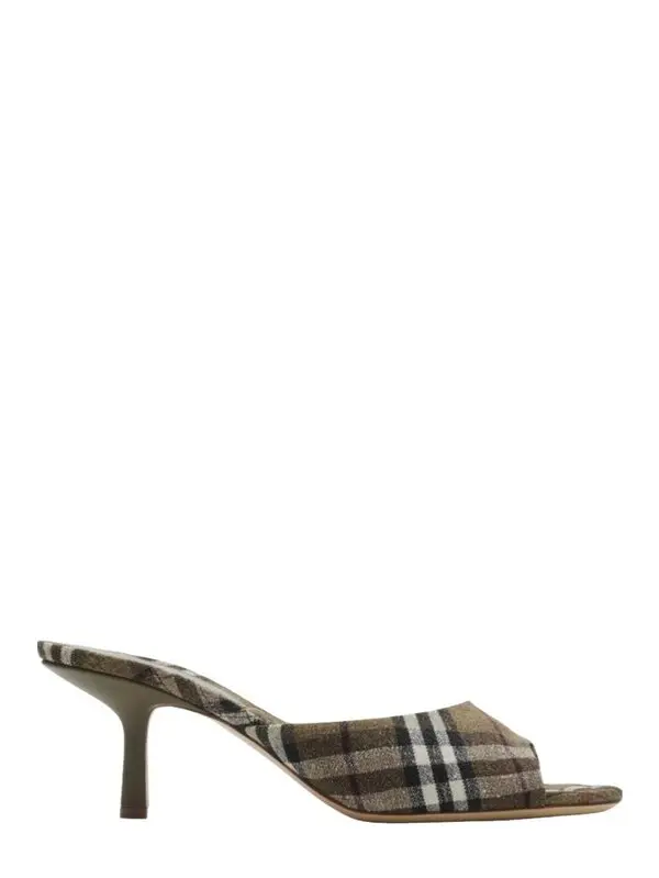 Burberry Checked Slip-on Mules - Brush