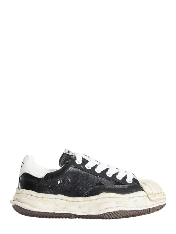 Mihara Yasuhiro Blakey Torn-film Lace-up Sneakers - Black