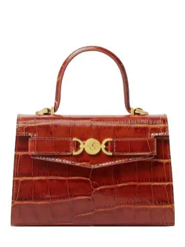 Versace Medusa 95 Embossed Handbag - Red