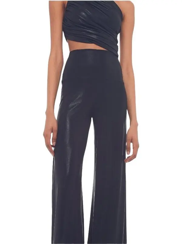 Norma Kamali High-waist Wide-leg Trousers - Black