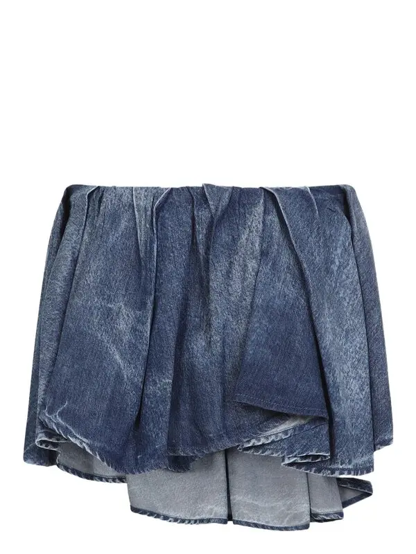 DIESEL® Asymmetrical Denim Skirt - Blue