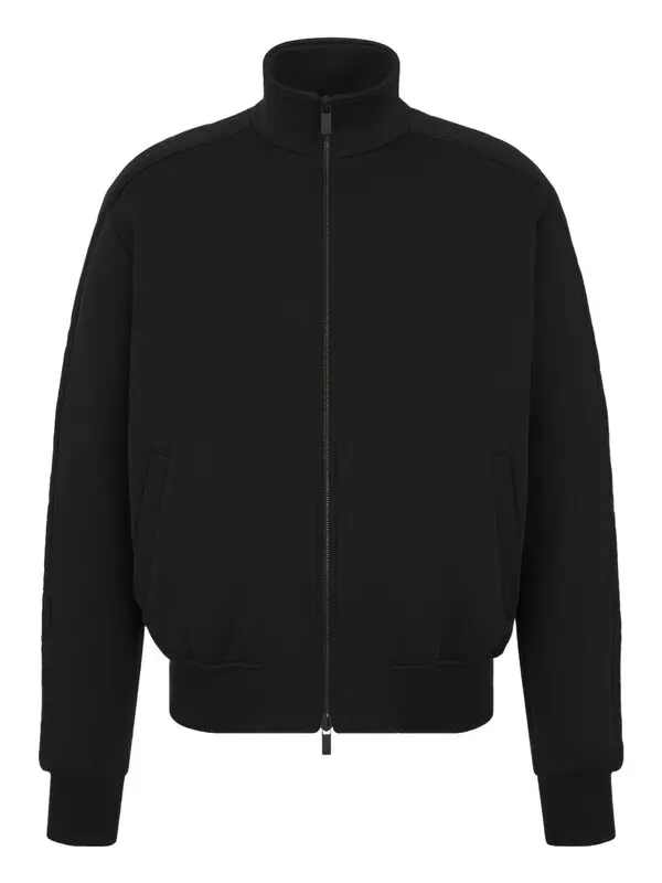 Dior Oblique Zip-up Track Jacket - Black