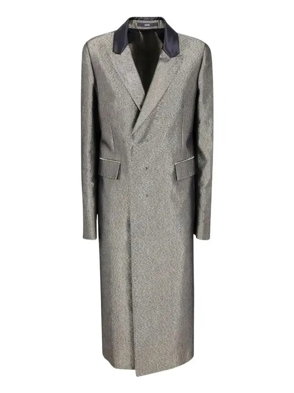 SAPIO Double Breasted Coat - Gray