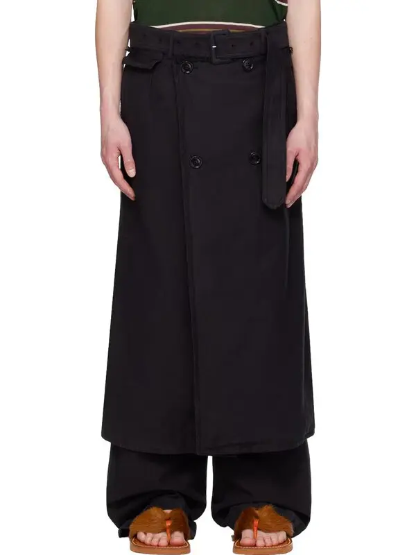 Dries Van Noten Wrap Casual Pants - Black