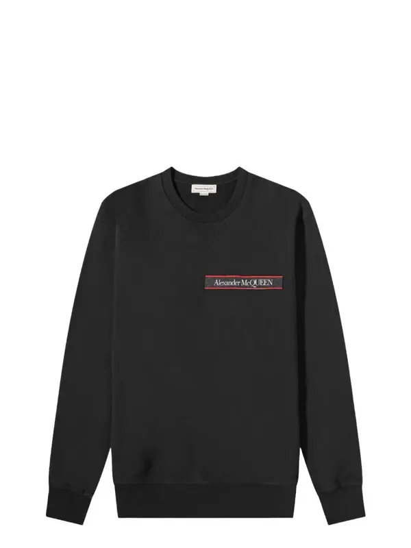 Alexander McQueen Logo Patch Crewneck Sweatshirt - Black