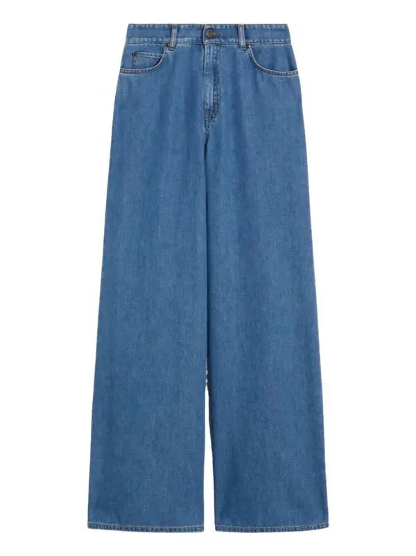 Max Mara Wide Leg Jeans - Navy Blue