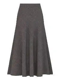 Dior Flared Midi Skirt - Black
