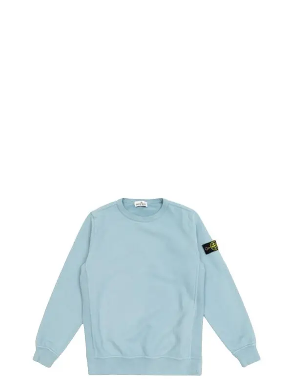 Stone Island Logo Patch Crewneck Sweatshirt - Blue