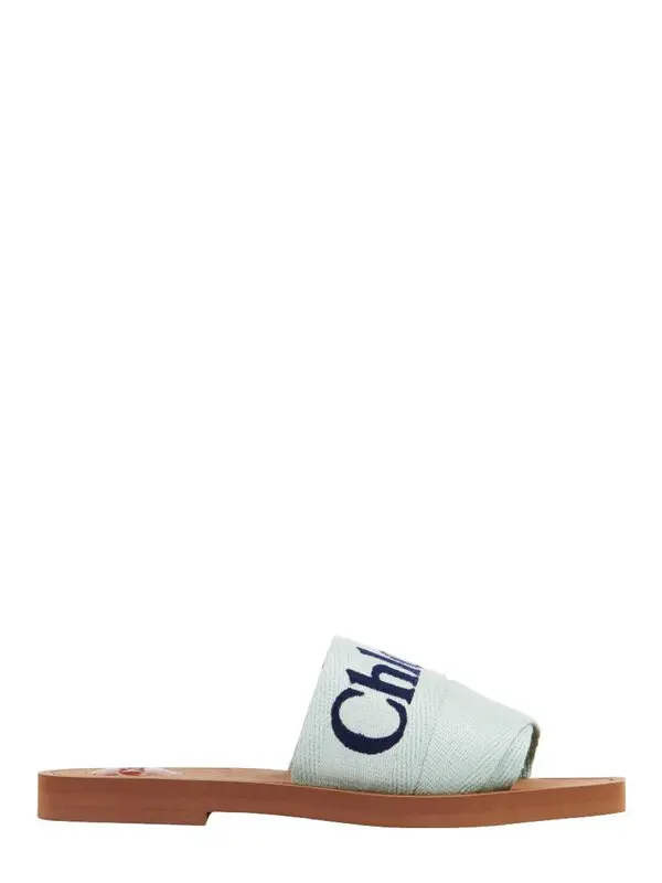 Chloé Woody Logo Slides - Brown