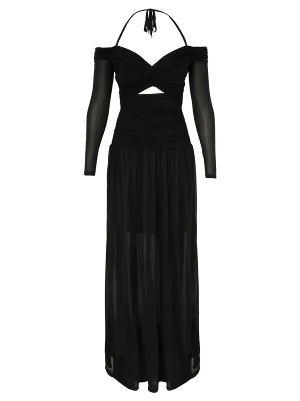 Zimmermann Halterneck Cut-out Maxi Dress - Black