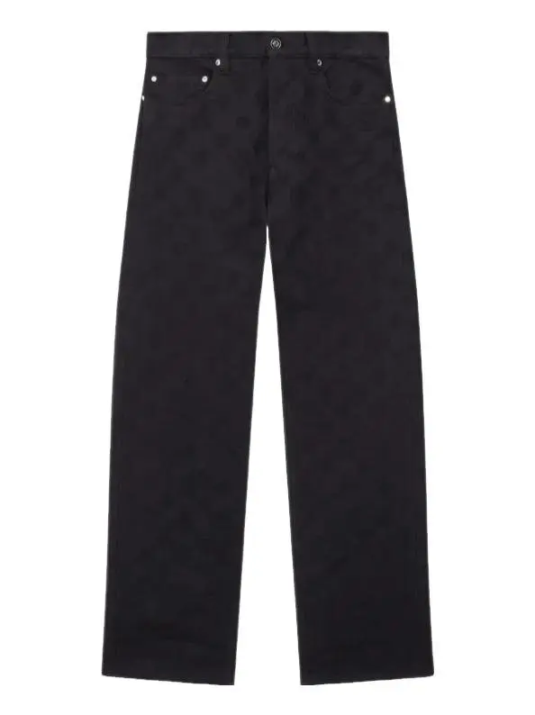 Casablanca Contrast Stitched Logo-patch Jeans - Black