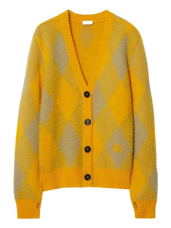 Burberry Checked V-neck Cardigan - No